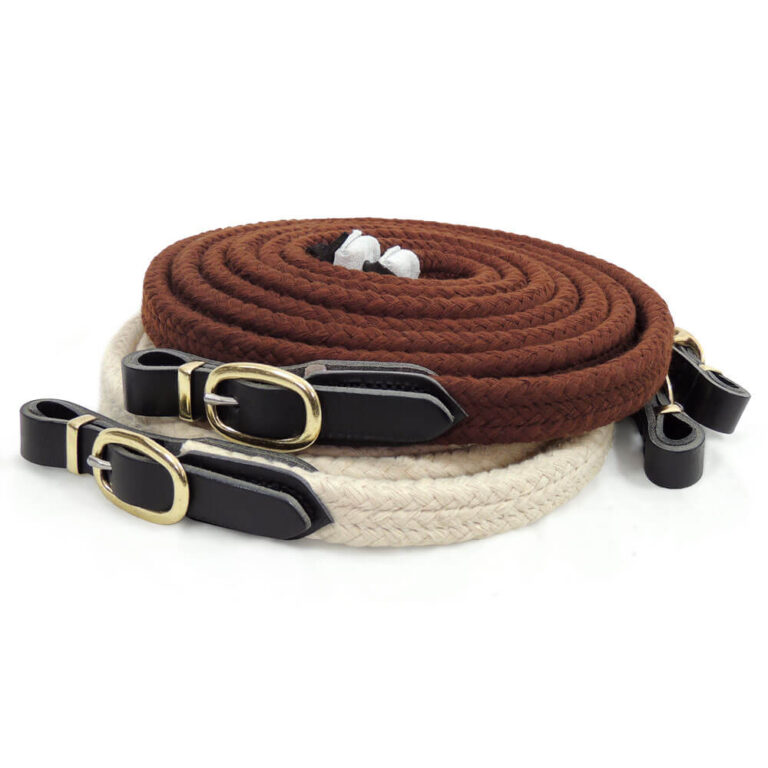 Australian Made Supa-soft Cotton Split Reins • Toowoomba Saddlery